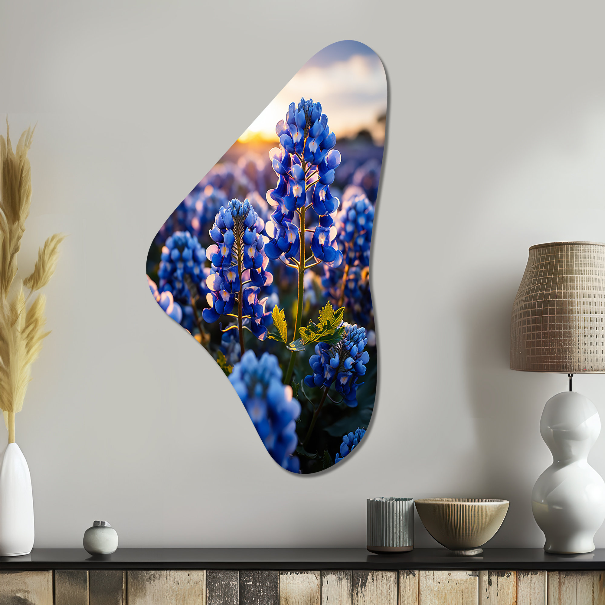 The Holiday Aisle® Bluebonnets Flower Blissful II - Blue Bonnets ...