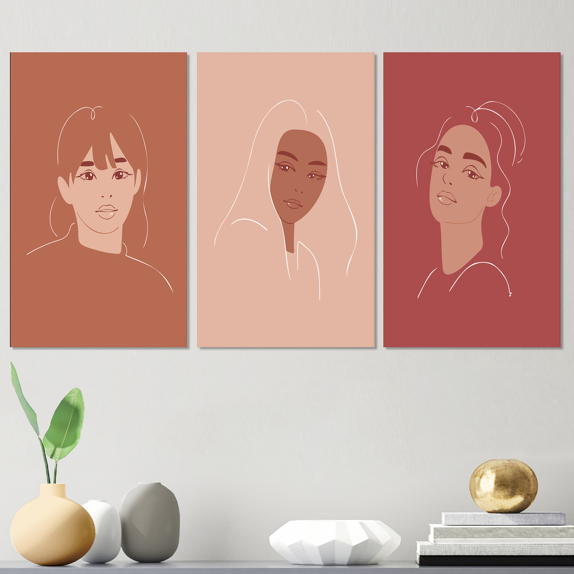 Corrigan Studio Pop Art Retro Woman Portrait Minimalistic IV - Modern ...