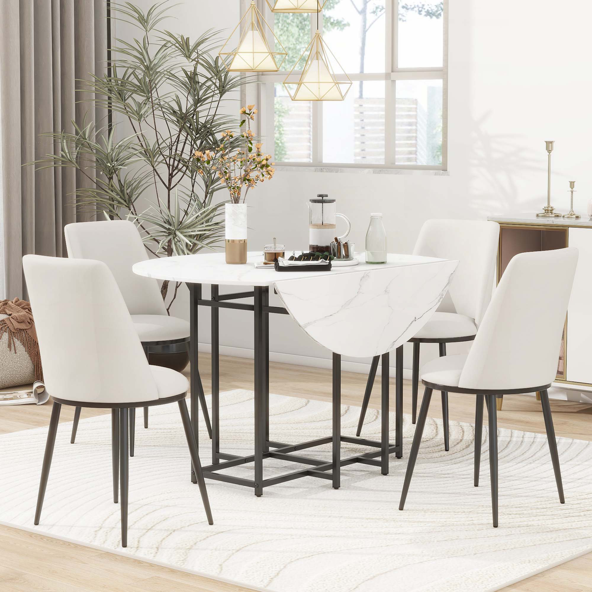 Brayden Studio 5-Piece Extendable Kitchen Dining Table Set - Wayfair Canada