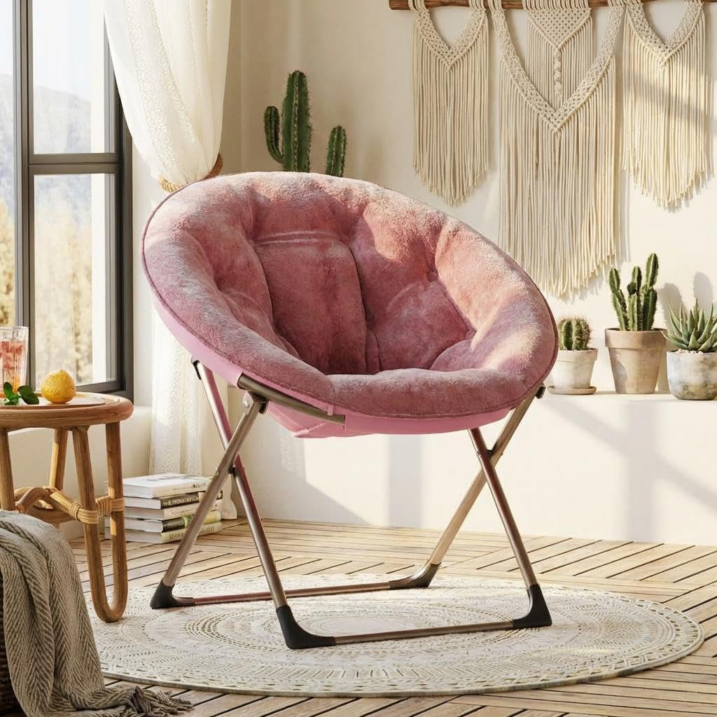Latitude Run® Comfy Saucer Chair, Saucer Chair for Bedroom Corner, Dorm ...
