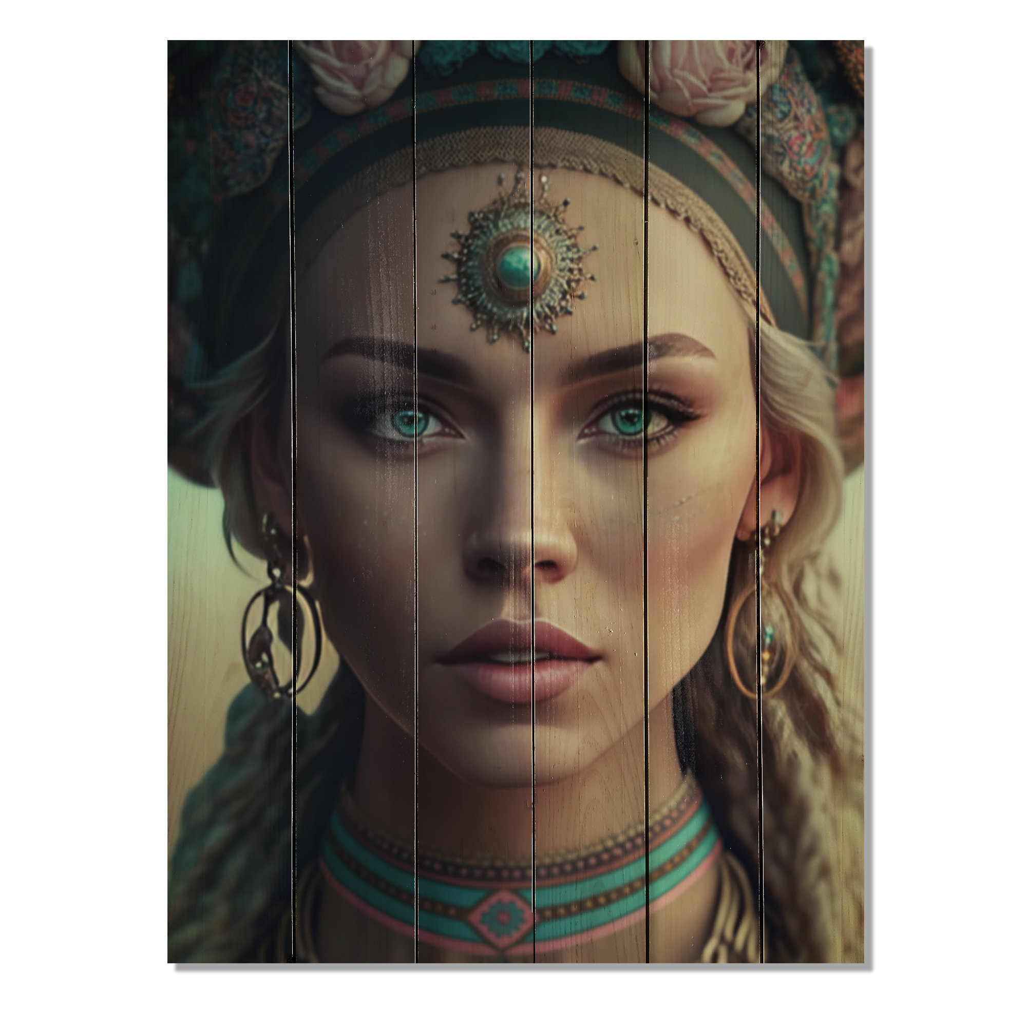 Red Barrel Studio® Bohemian Woman With Blue Eyes VII - Boho Woman Print ...