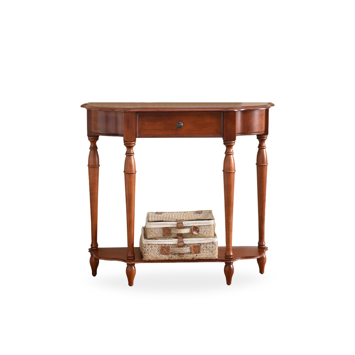 Canora Grey Half Moon Solid Wood Console Table | Wayfair