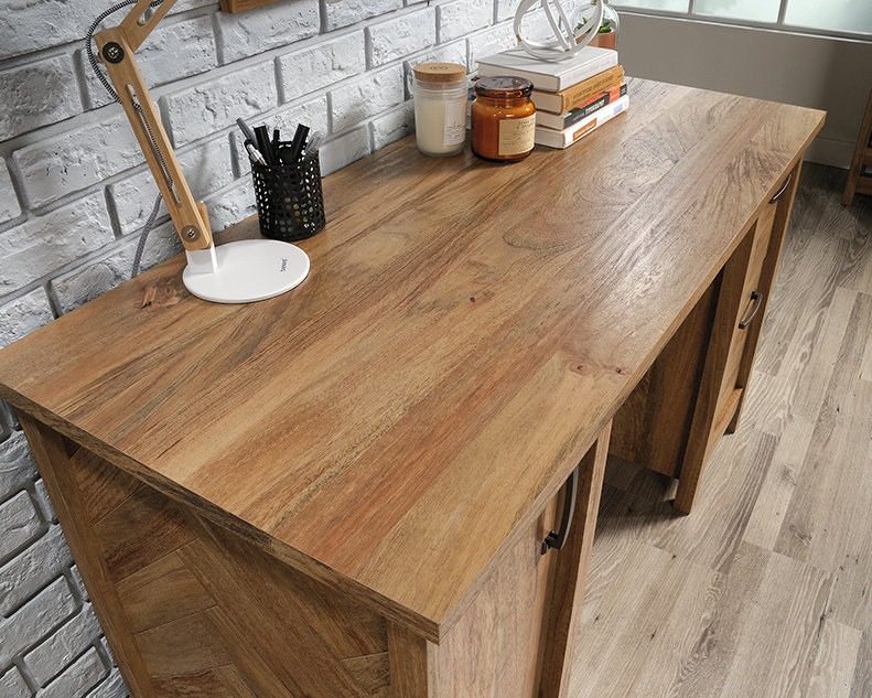 Inbox Zero Mango Finish Computer Desk | Wayfair