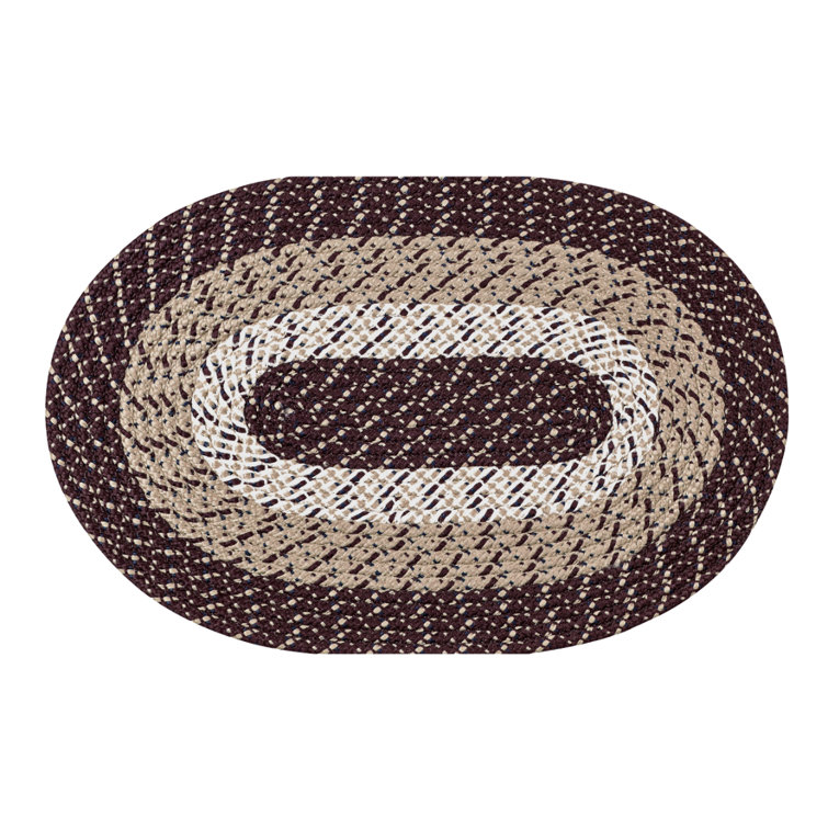 August Grove® McClure Braided Burgundy Rug - Octagon Rug | Wayfair