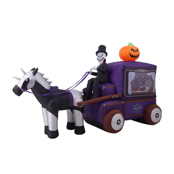 The Seasonal Aisle 6ft Halloween Grim Reaper Carriage Inflatable ...