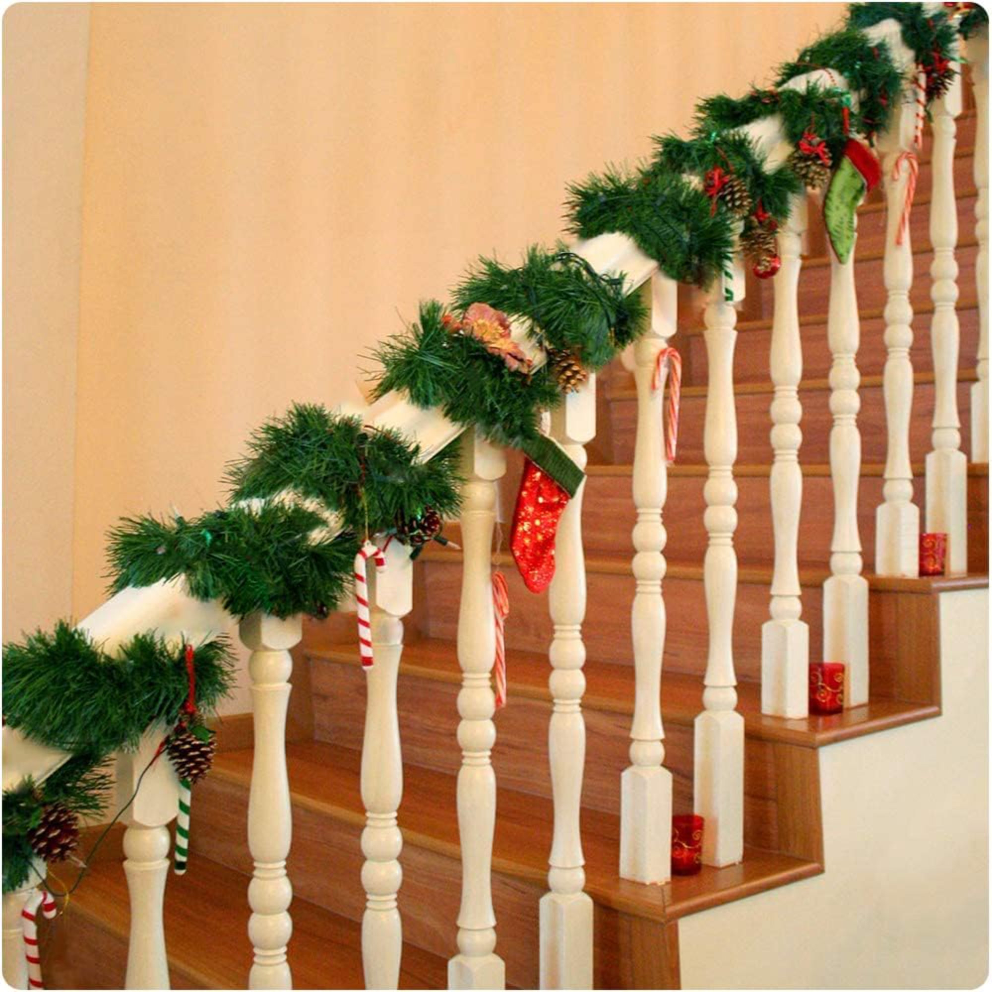 The Holiday Aisle® Christmas Garland, Artificial Non-Lit Soft Green ...