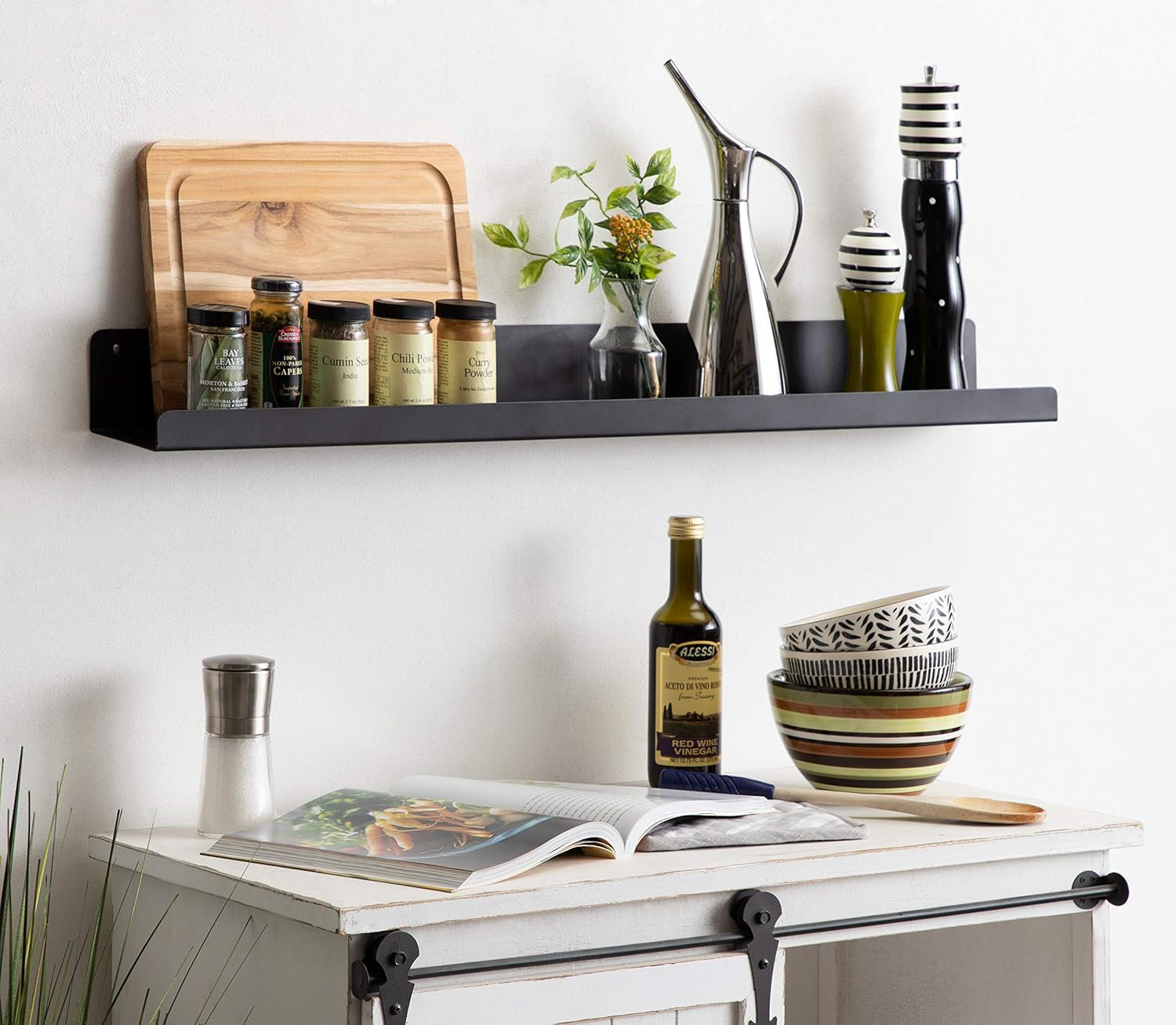 Hokku Designs Modern Floating Metal Ledge Shelf With Minimalist Design ...