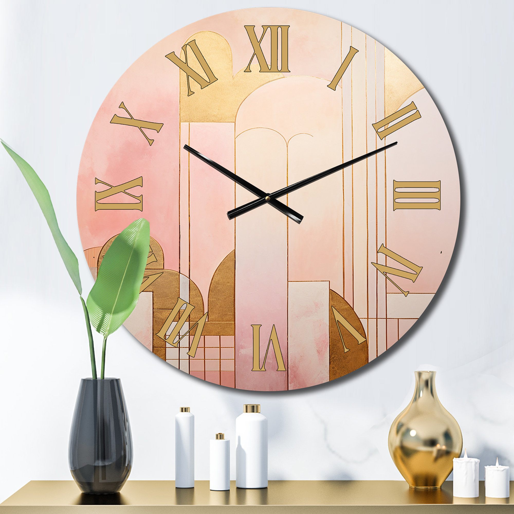 East Urban Home City of Gold Subtle Geometry Vintage Rose Gold I ...
