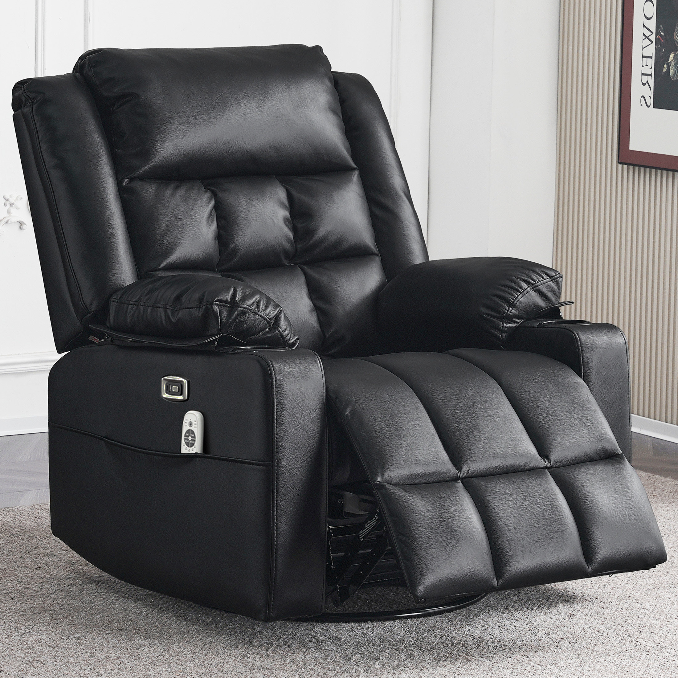 Latitude Run® Latitude Run Electric Power Swivel Rocker Recliner Chair ...