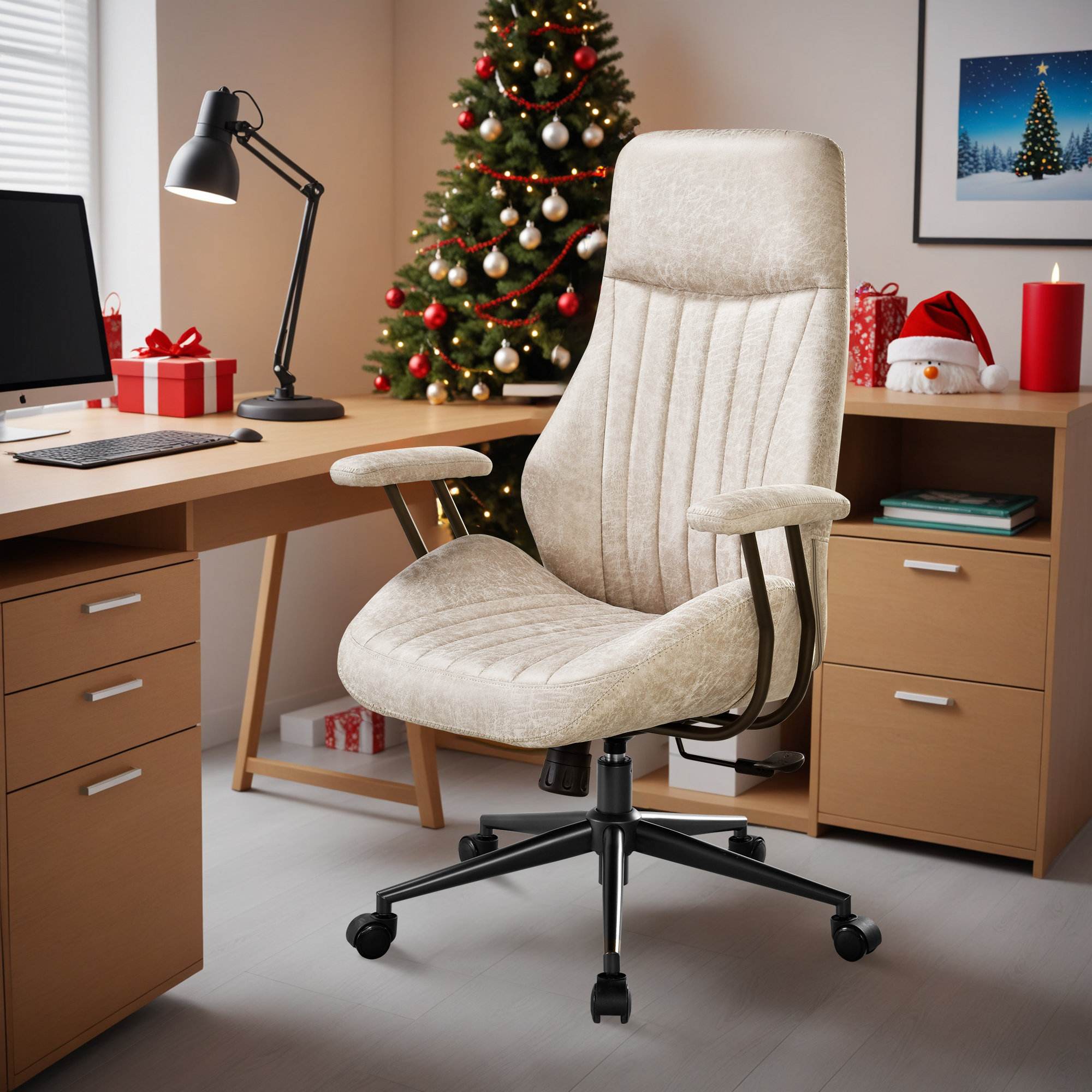 17 Stories Viola High Back Swivel Ergonomic Executive Chair with Pad ...