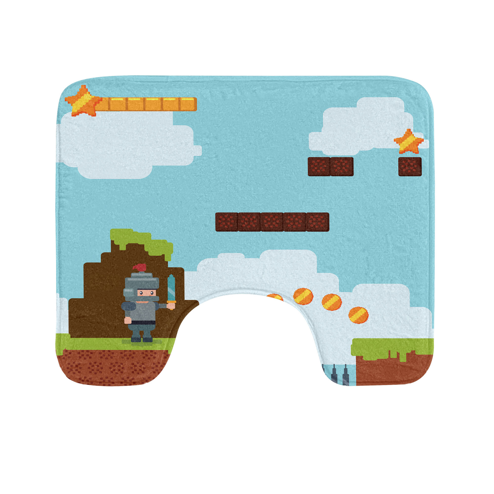 Wrought Studio™ Video Games Toilet Mat U-Shape Bathroom Rug 20 ...