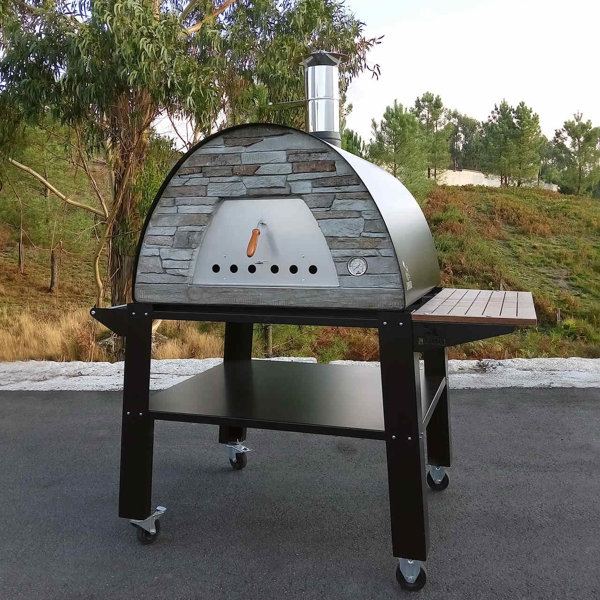 Authentic Pizza Ovens Iron Freestanding Pizza Oven in Black | Wayfair