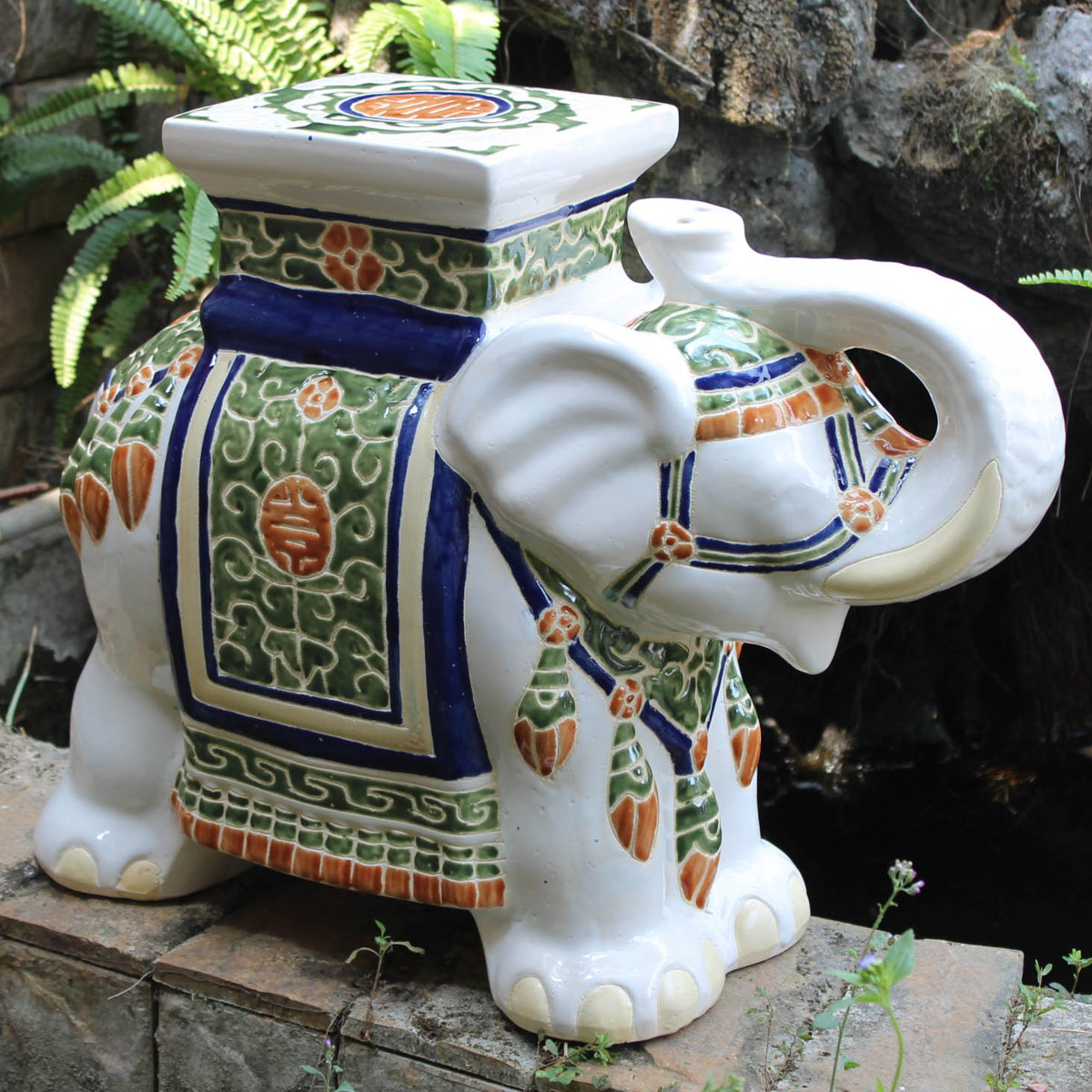 Wade Logan® Beverie Ceramic Garden Stool & Reviews | Wayfair