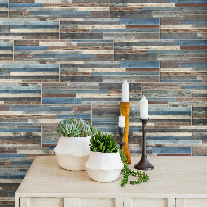 Merola Tile Coleur Mix 6.5" x 20.38" Ceramic Wood Look Wall Tile | Wayfair