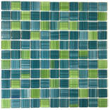 NovoTileStudio Monticello 1" x 1" Glass Grid Mosaic Wall & Floor Tile ...