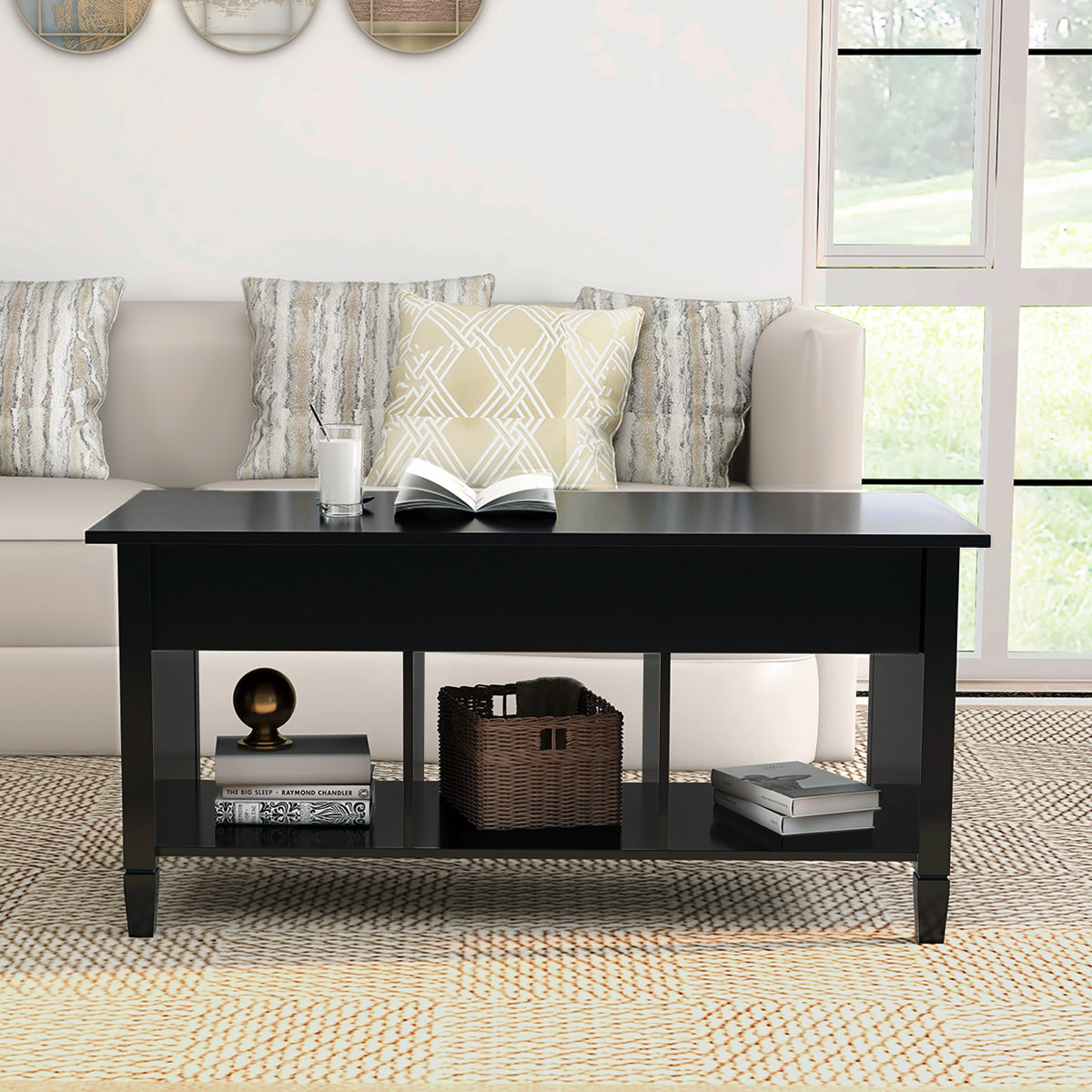 Red Barrel Studio® Aker Lift Top Coffee Table with Storage & Reviews ...