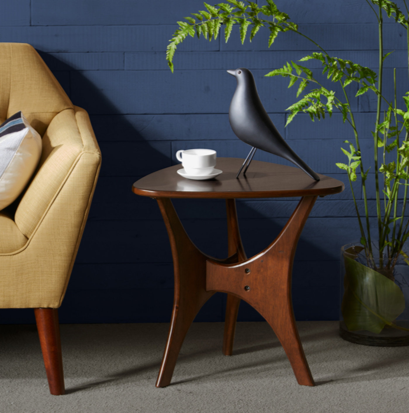 Corrigan Studio® Triangle Wood Side Table | Wayfair