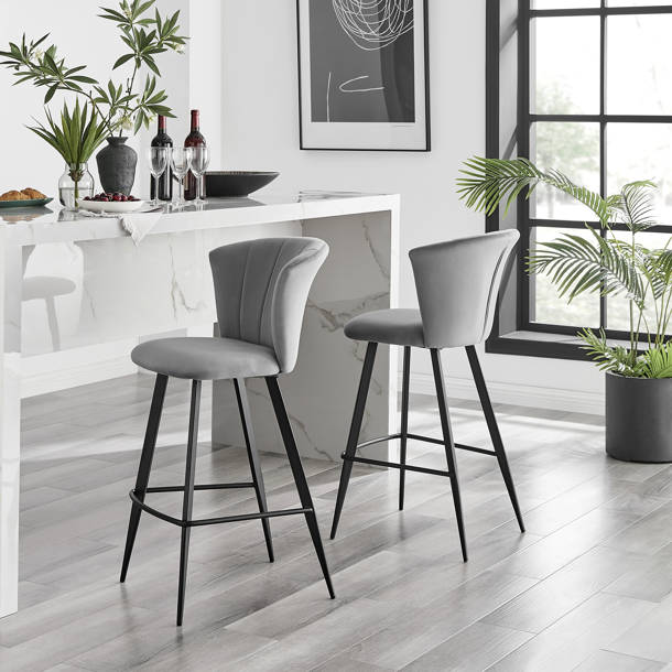 Bless international Milano Luxury Faux Leather Breakfast Bar Stool ...