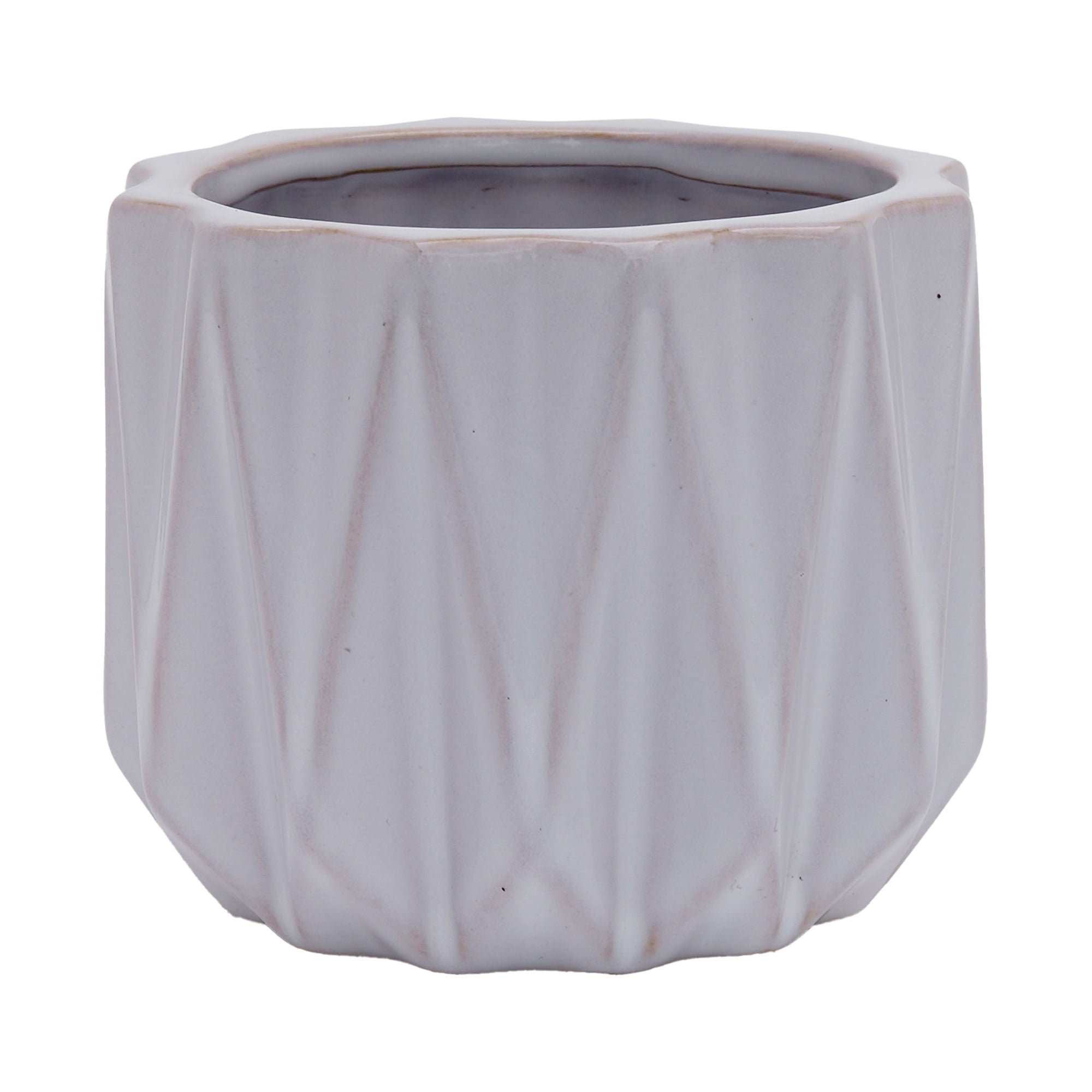 George Oliver Saija 5" Devi Round Ceramic Planter, White | Wayfair