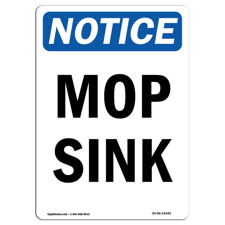 SignMission Mop Sink Sign | Wayfair