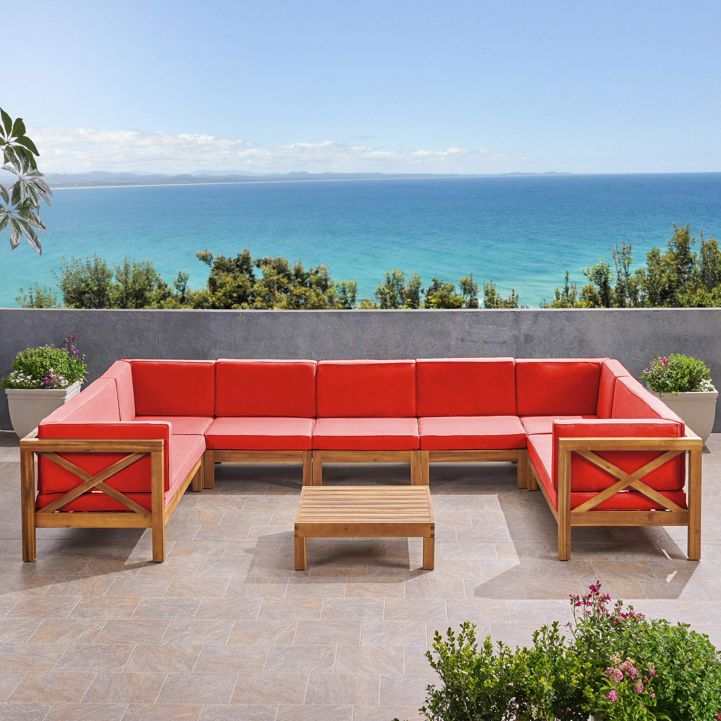 Breakwater Bay 7 - Person Outdoor Seating Group with Cushions & Reviews ...
