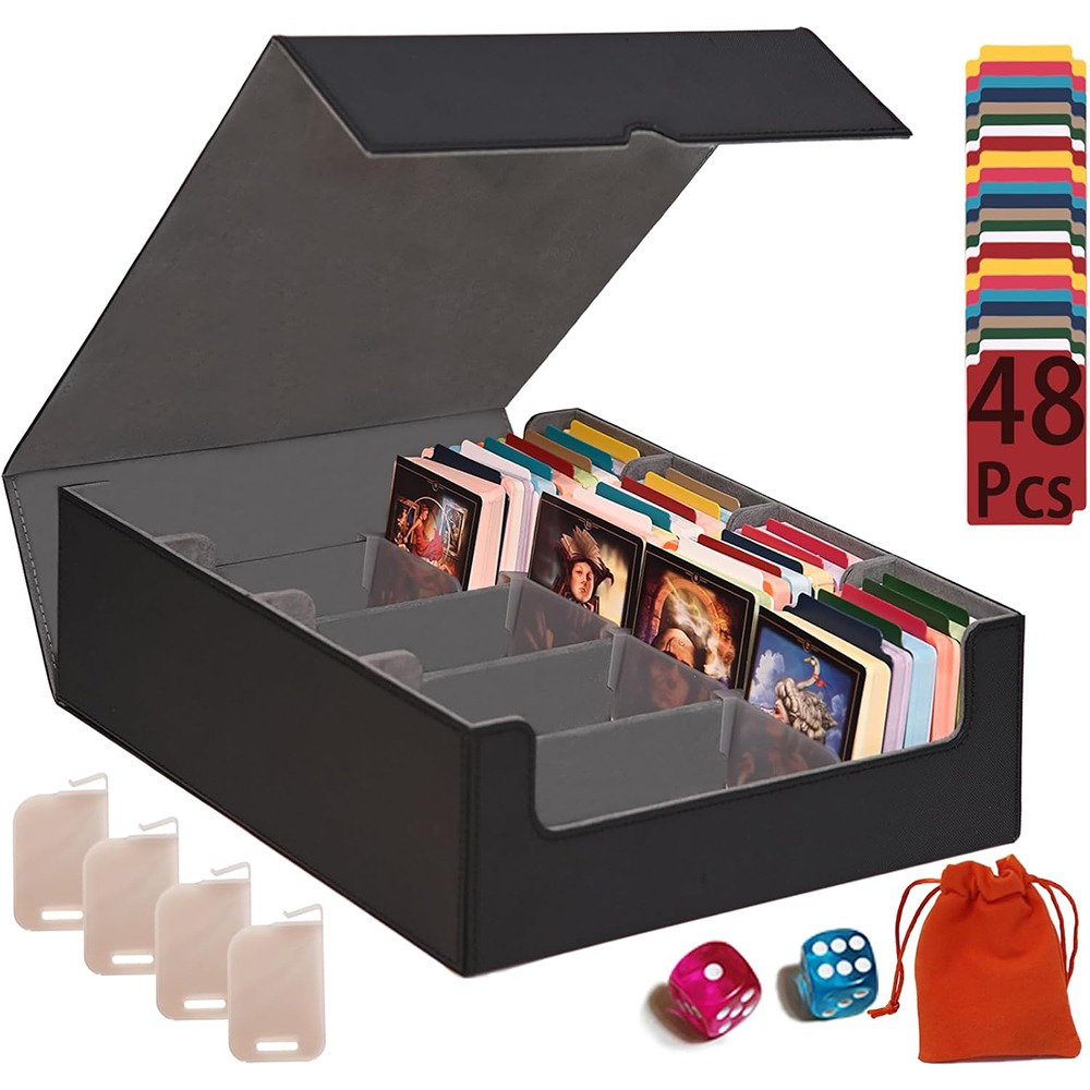 MAXAYA Trading Card Storage Box Card Deck Boxes, 4 Rows Card St ...