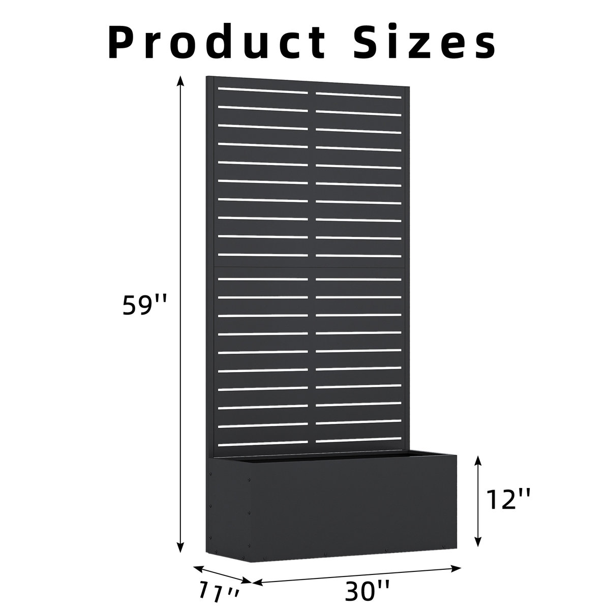 Arlmont & Co. Outdoor Metal Rectangular Individual Planter Box with ...