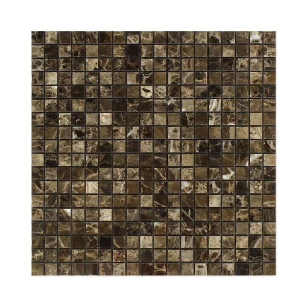Nesttile Emperador 12" x 12" Marble Grid Mosaic Tile | Wayfair