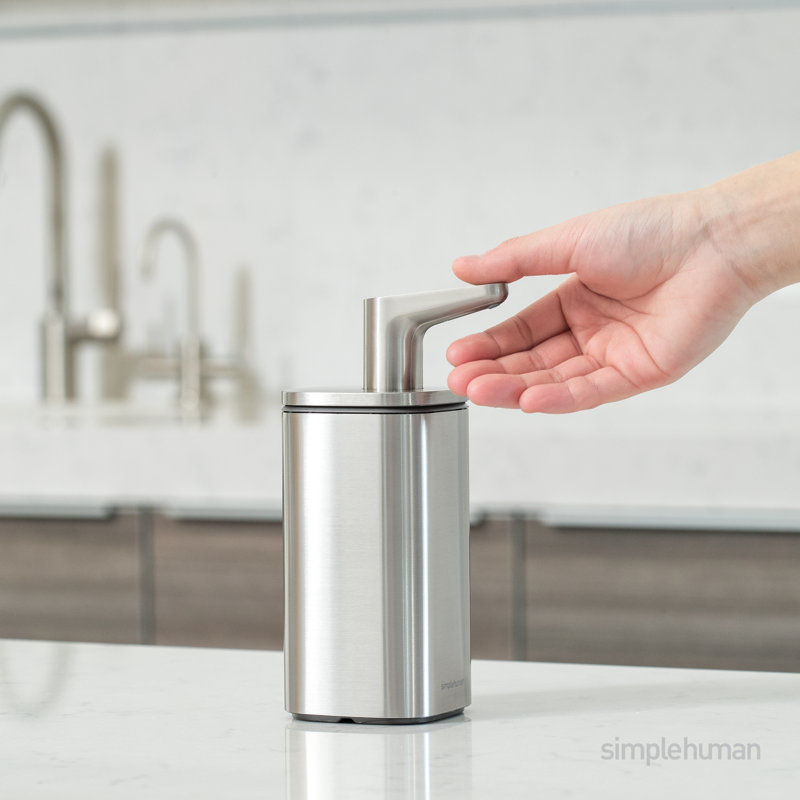 Simplehuman 10 oz. Liquid Soap Pulse Pump Dispenser, Brushed Stainless ...