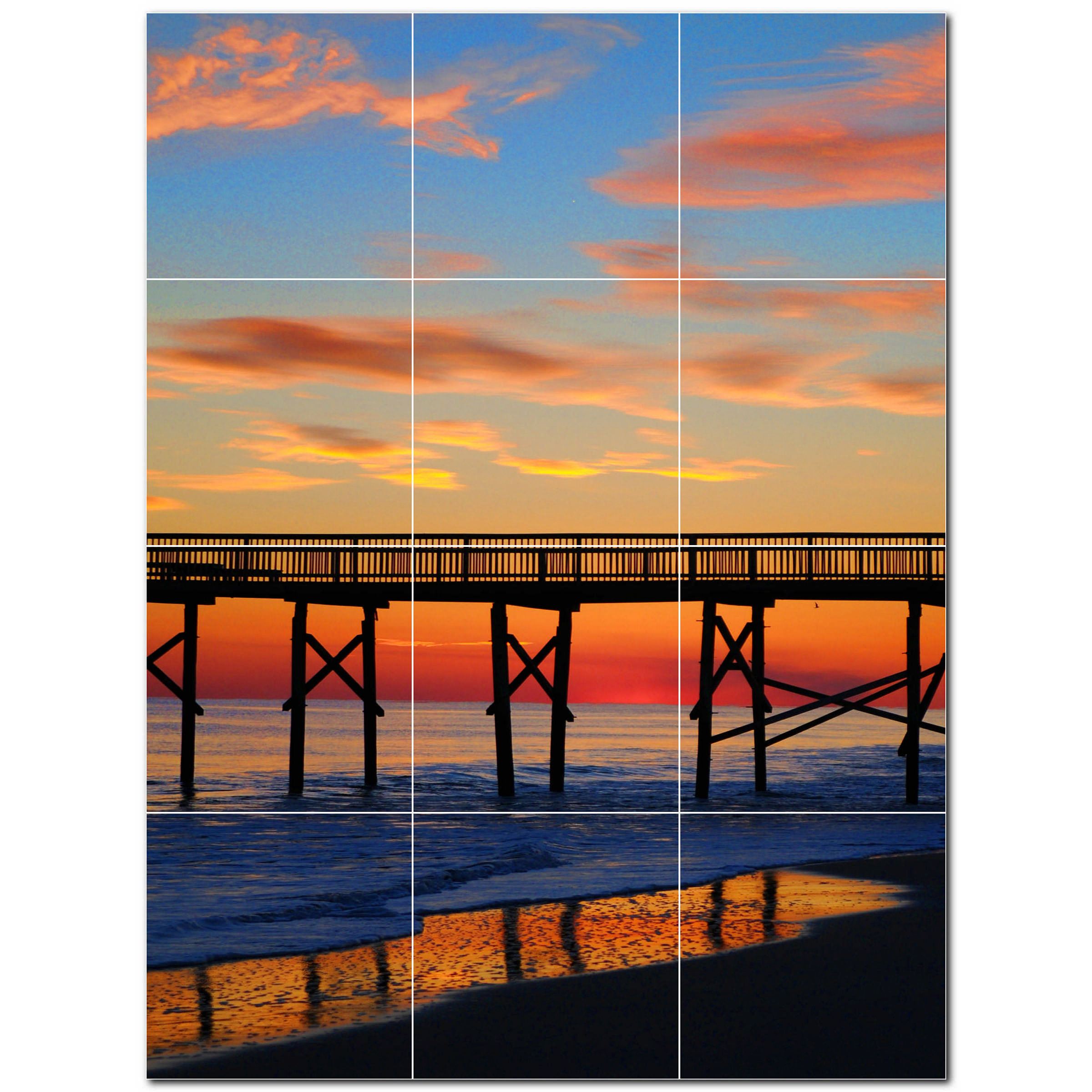 Picture-Tiles.com 24" x 32" Ceramic Bridge Photo Decorative Mural Tile ...