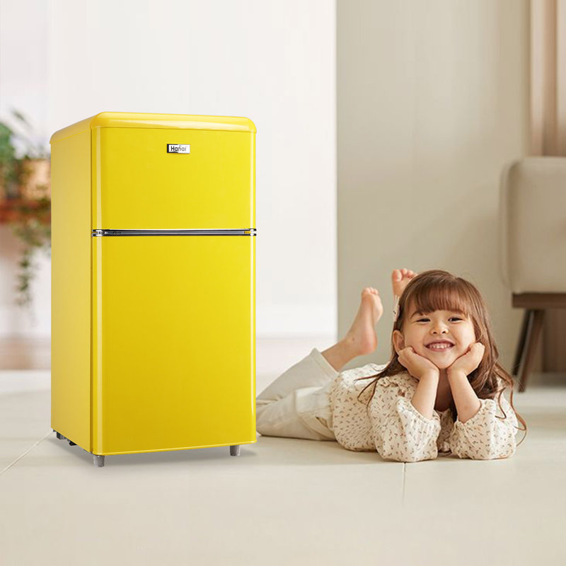 WANAI 3.5 Mini Fridge with Freezer Retro Refrigerator & Reviews | Wayfair