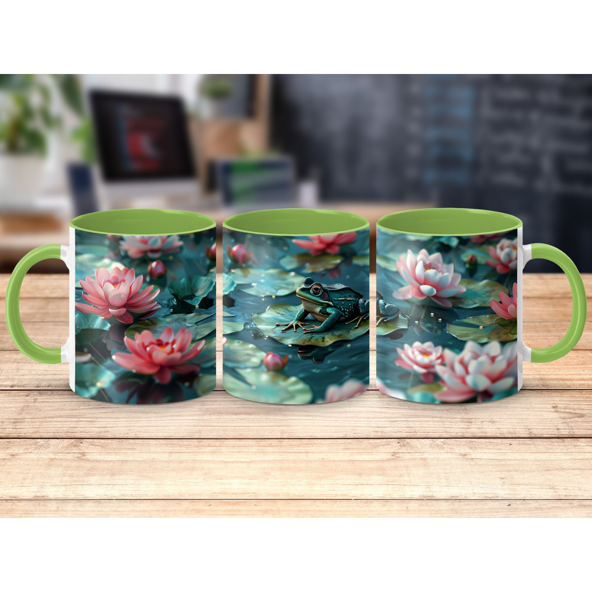 East Urban Home Animal Design 11oz Accent Mugs – White Ceramic Coffee ...