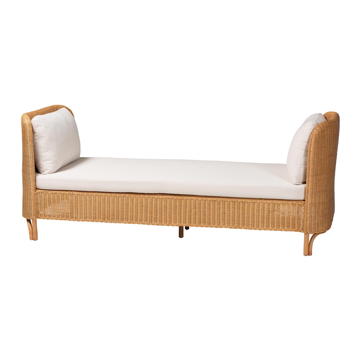 Bayou Breeze Buatti Diva Bohemian Light Honey Rattan Daybed | Wayfair