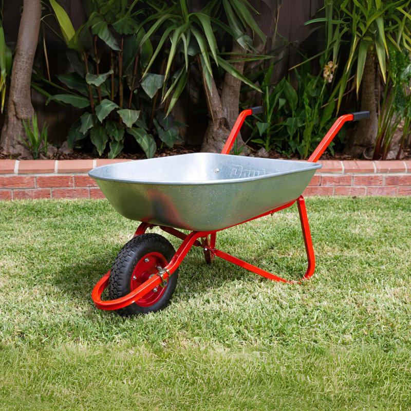 Daytek Galvanized Steel Homegardener Wheelbarrow | Wayfair