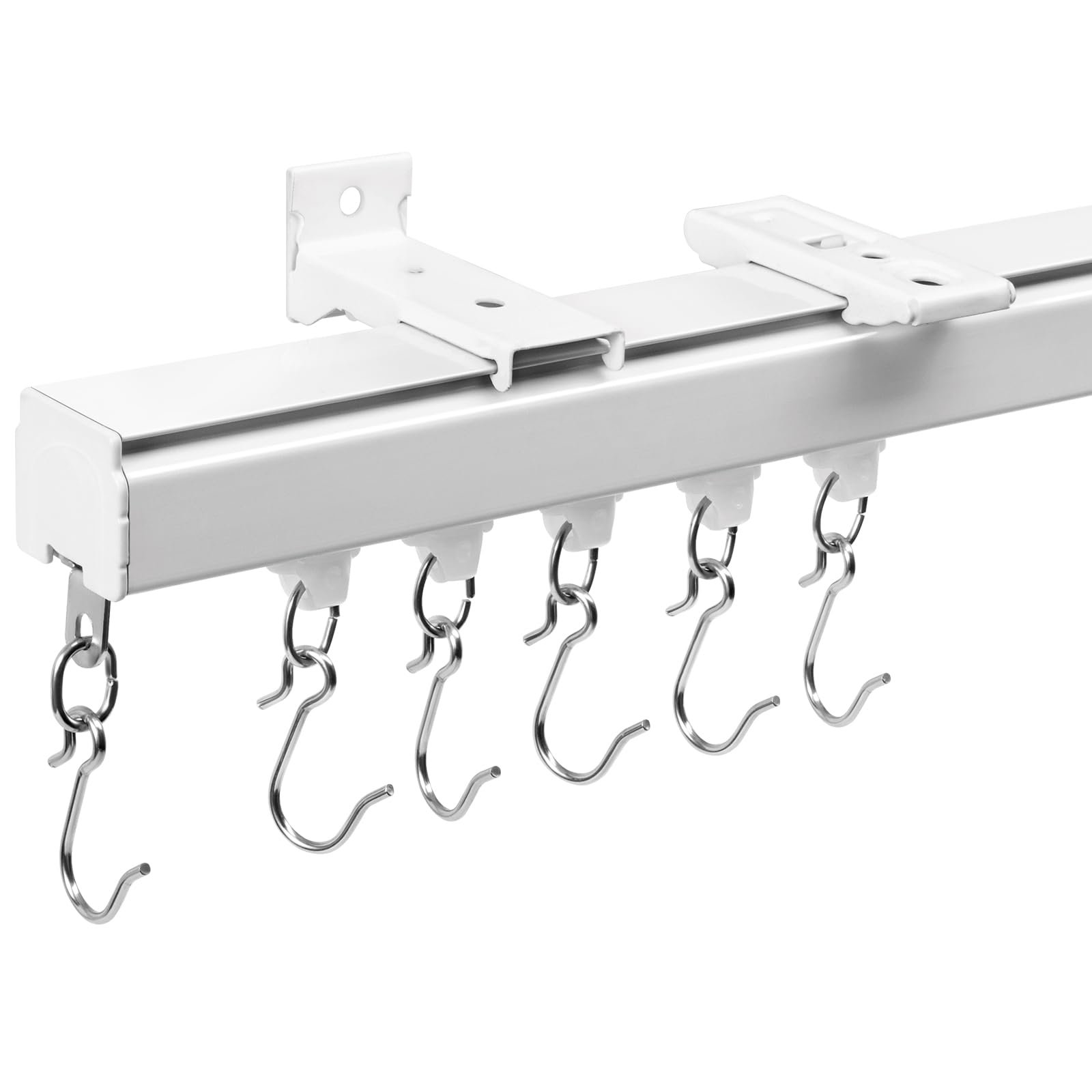 Latitude Run® 9 Ft–12 Ft Ceiling Curtain Track Set With 3 Types Of ...