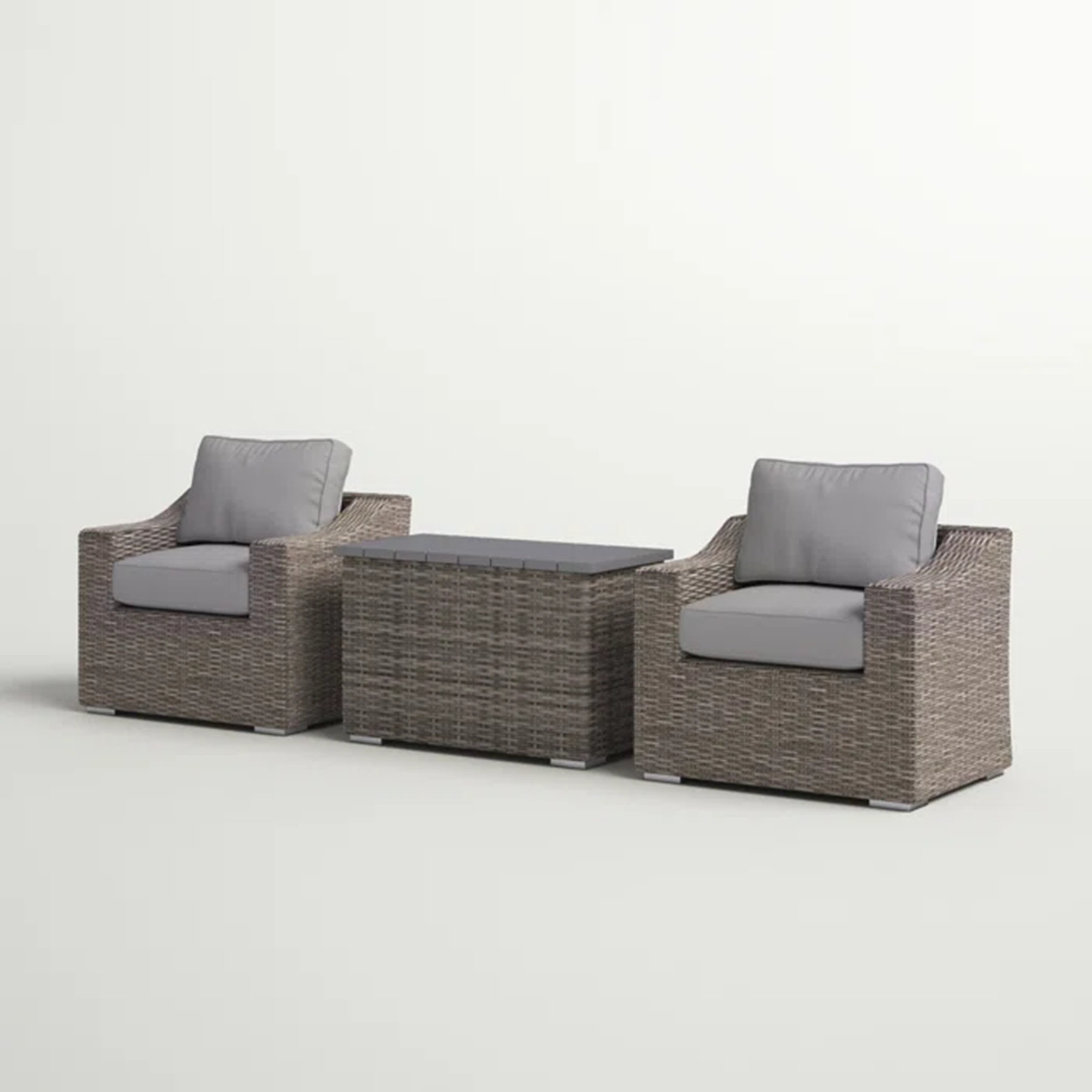 Latitude Run® 2-Person Seating Group with Plush Cushions | Wayfair