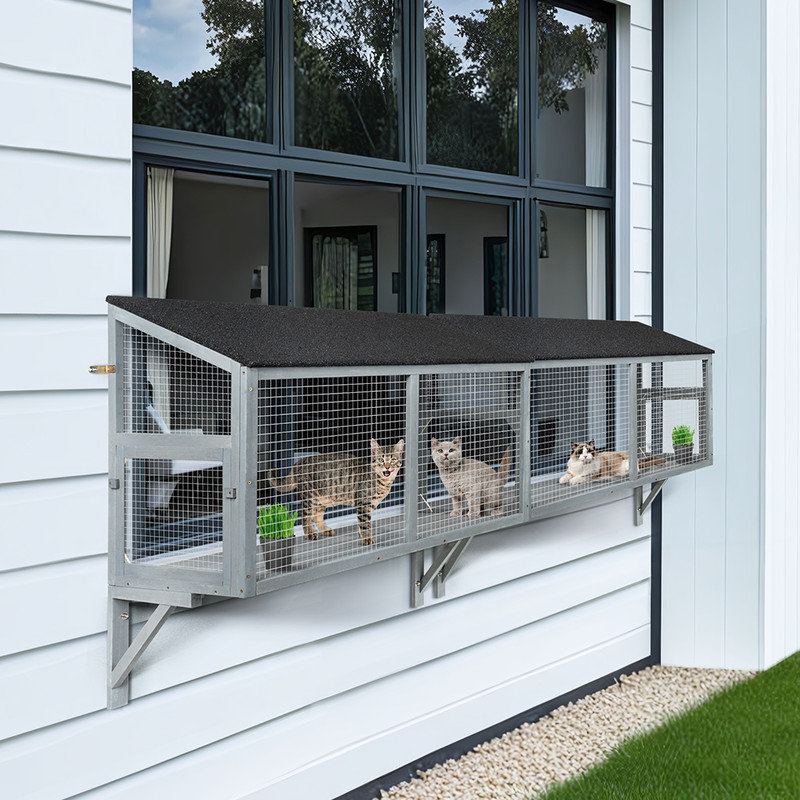 Tucker Murphy Pet™ Cat Catio, Window Box Enclosure For Indoor Cats ...