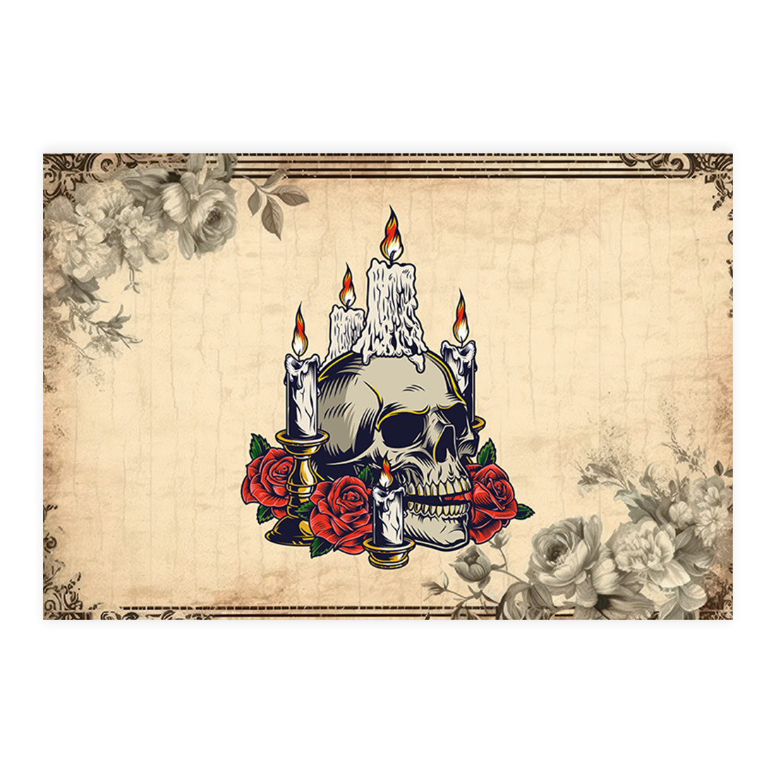 The Holiday Aisle® Halloween Placemats, Gothic Glamour Disposable ...