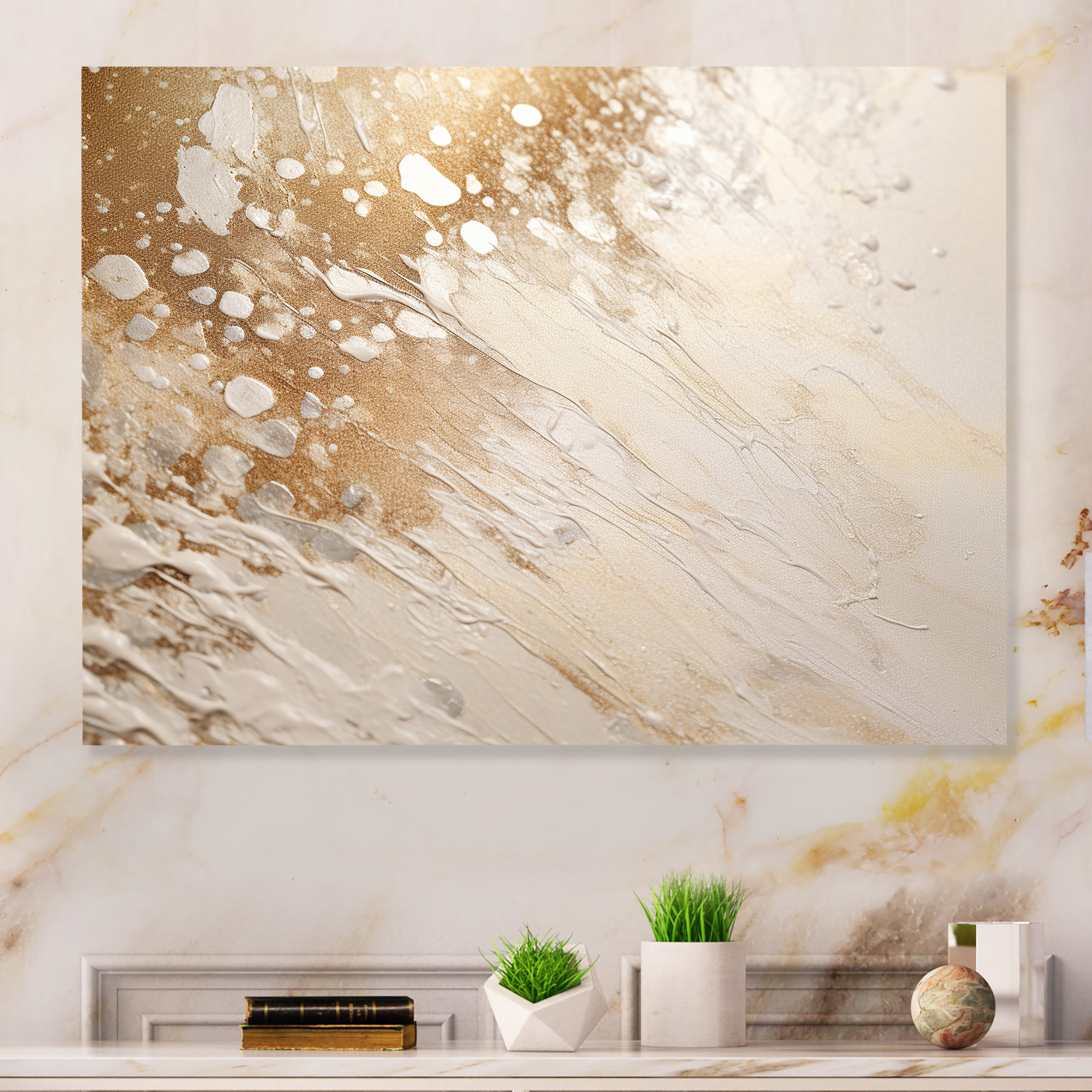 Wrought Studio™ Sediments Abstract Storey - Abstract Metal Wall Print ...