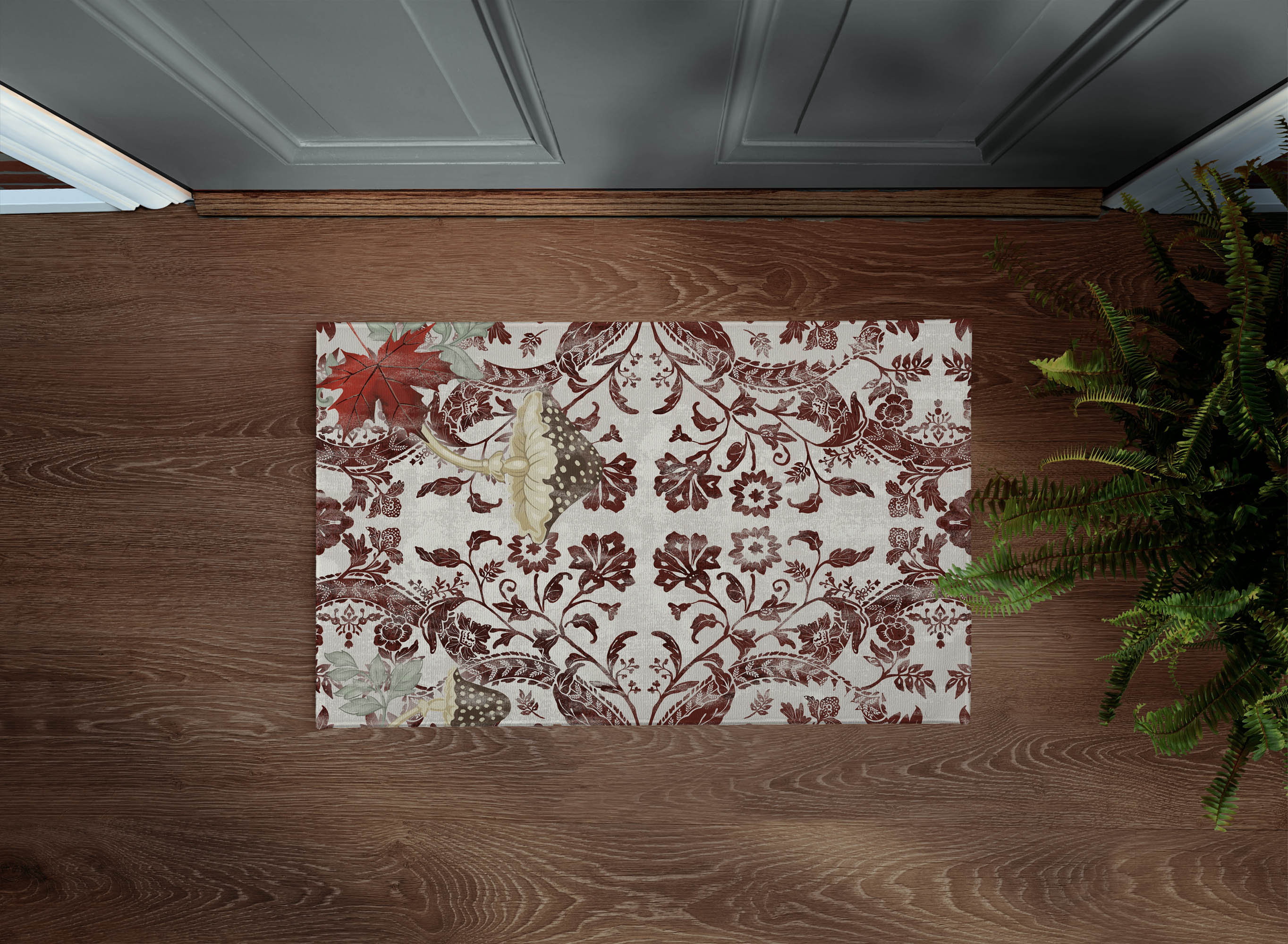 KAVKA DESIGNS IN THE WOODS with Rubberized non-slip Backing Indoor ...