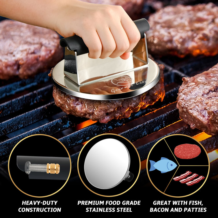 Gourmet Easy Non-Stick Stainless Steel Grill Press | Wayfair