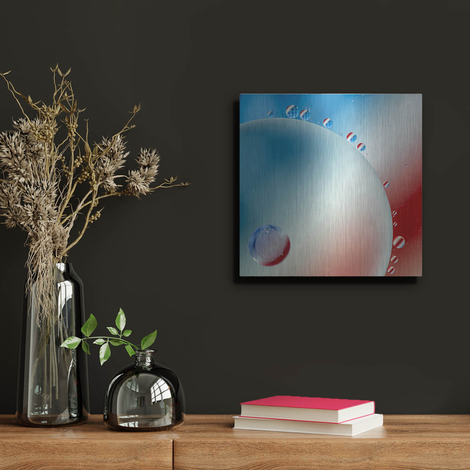Ebern Designs 'Oil And Water 10' by Gordon Semmens Metal Wall Art | Wayfair