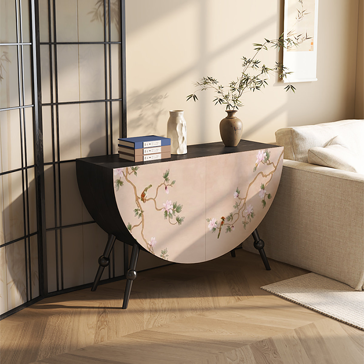 DURBIL Aesthetic semicircle multifunction decor cabinet | Wayfair