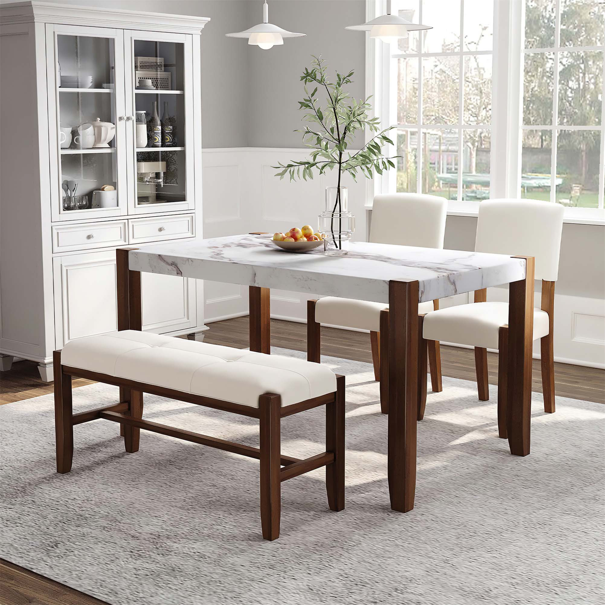 Lark Manor Bailea 4-Piece Modern Dining Furniture Set, 4-Person Space ...