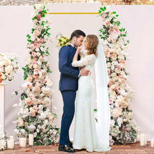 MAXAYA Wedding Arch Backdrop Stand 6.6X4 FT Square Wedding Arch ...