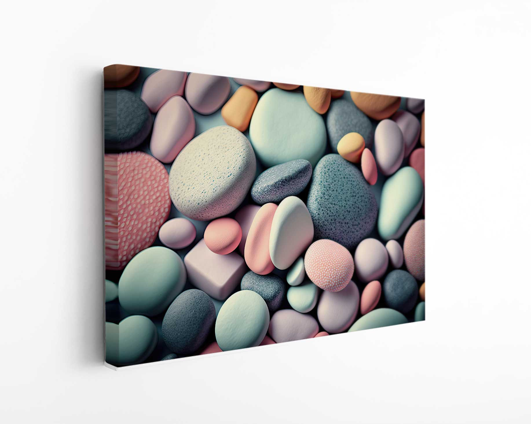 Latitude Run® Closeup View Pebble Texture With Soft Pastel Canvas Print ...