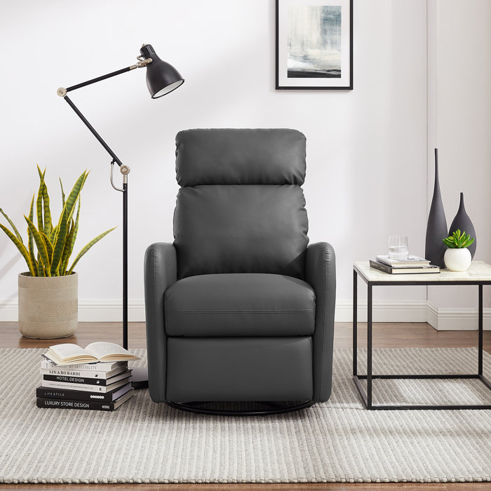 Latitude Run® Demecio Faux Leather Swivel Recliner & Reviews | Wayfair