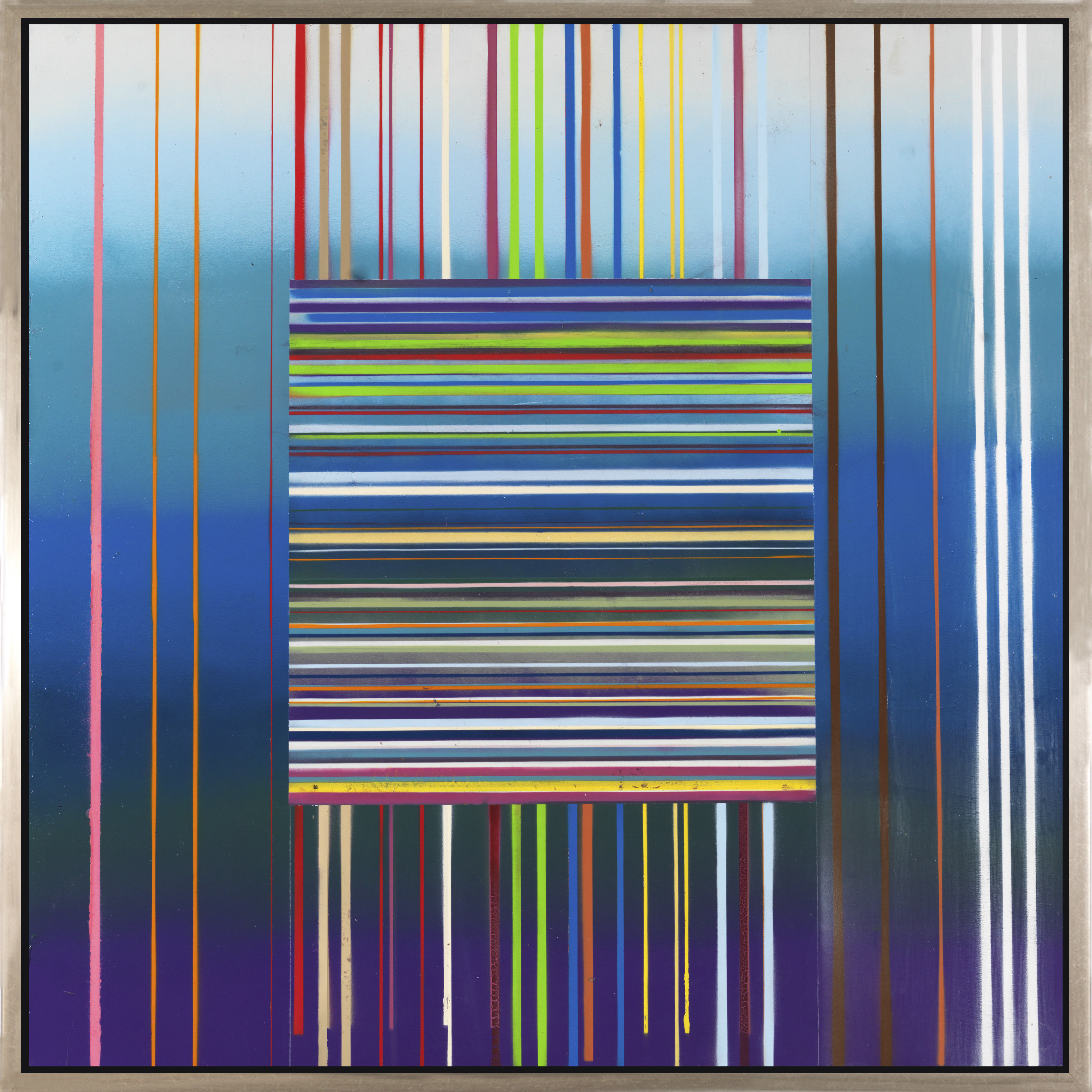 CHC Art, Inc. Ostensibly Tangent - Floater Frame Painting on Canvas ...