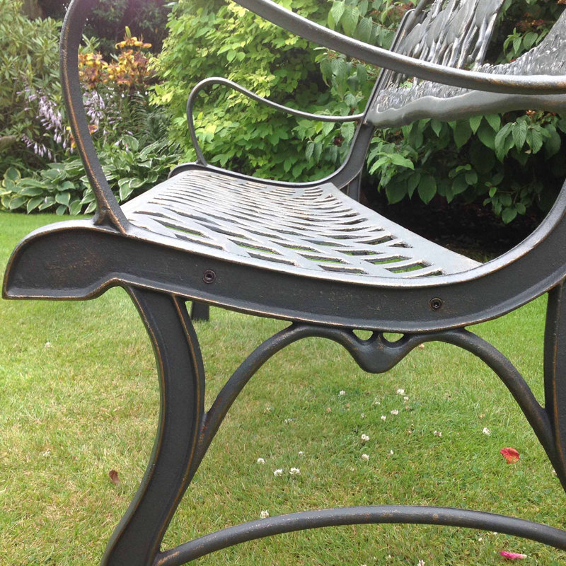 Gardeco 100% Cast Iron Bench with Countryside Theme | Wayfair.co.uk