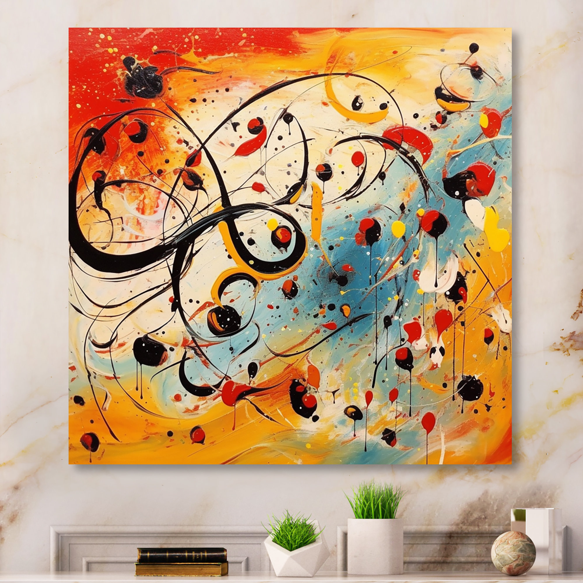 Design Art All That Jazz Colorful Joy - Abstract Collages Wall Art ...